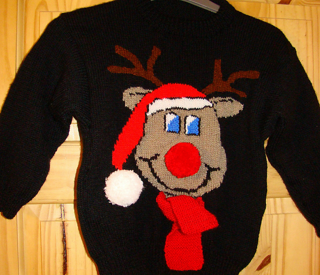 Ravelry: Christmas Novelty Rudolph Reindeer Jumper / Sweater Knitting ...