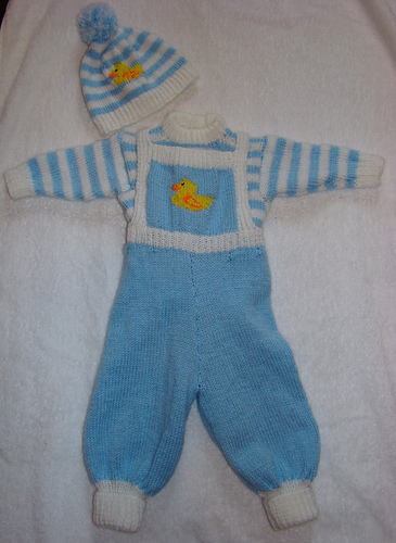 Ravelry: 3 Piece Duck Dungarees Set pattern by Blonde Moments