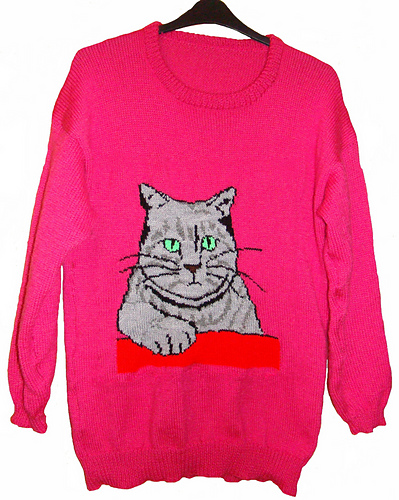 Ravelry: Grey Kitty Cat Jumper pattern by Blonde Moments