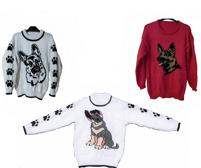 Ravelry: German Shepherd x 3 pattern by Blonde Moments
