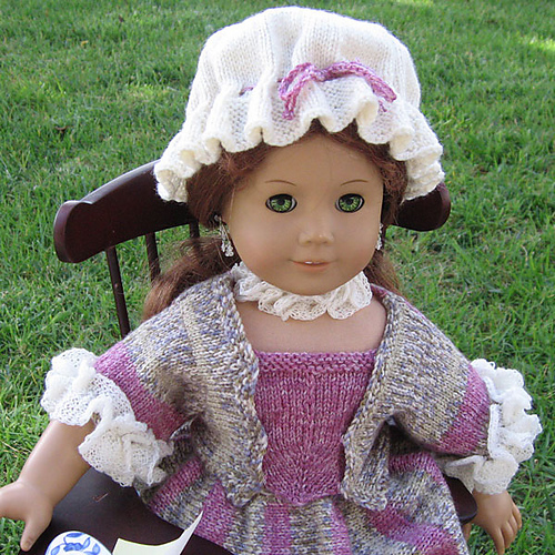 Ravelry: Mob Cap for Tea Time for American Girl pattern by Carla Cuadros
