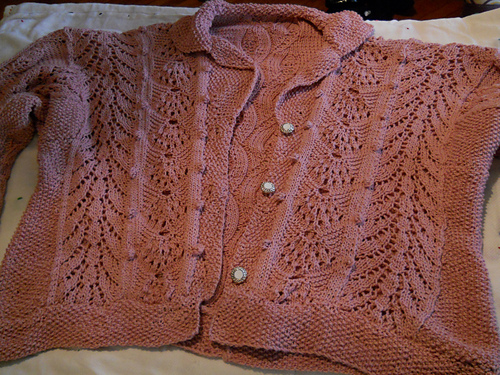 Ravelry: Lace Panel Jacket pattern by Joan McGowan-Michael