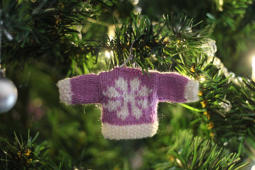 Ravelry: Christmas Glamour Mini Snowflake Sweater Decoration pattern by ...