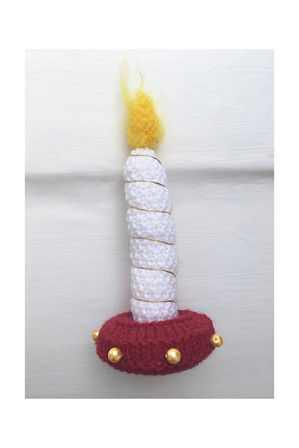 Ravelry: Christmas Candle with Flame pattern by Knitting Revolution