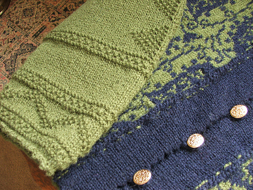 Ravelry: Green Cardigan With Leaves (page 160) pattern by Solveig Hisdal