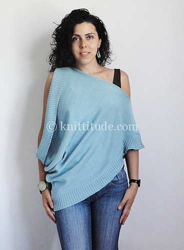 Ravelry: Blue Trendy Sweater pattern by Knittitude
