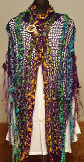 Ravelry: Art Yarn Embellished Shawl pattern by Brenda Whitehead