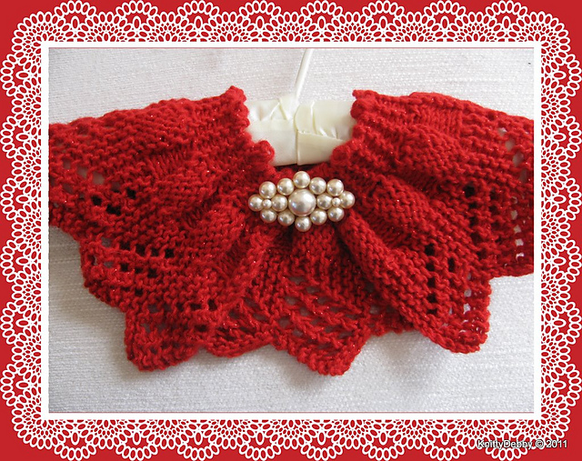Ravelry: Candy Apple Red Lace Collar pattern by Debby Decker