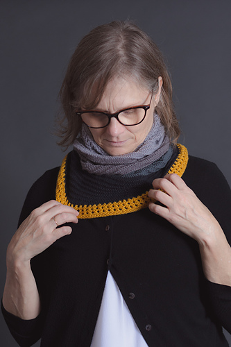 Ravelry: Ridges & Eyelets with a Twist Cowl pattern by Kelene Kinnersly