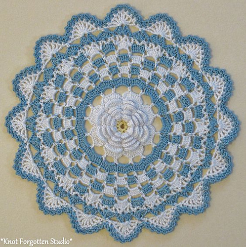 Ravelry: Radiant Rose Mandala Doily pattern by Elizabeth Ann White