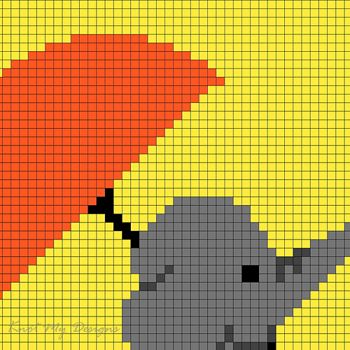 Ravelry: C2C Elephant Holding Umbrella Blanket Graph pattern by Apeksha ...