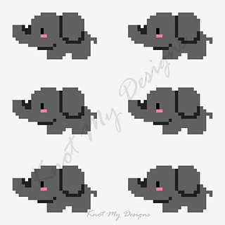 Ravelry: C2C Baby Elephants Throw Graph pattern by Apeksha Prasad