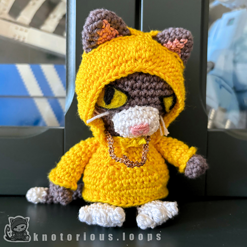 Ravelry: Kanye the Gangsta Cat Amigurumi pattern by knotorious loops