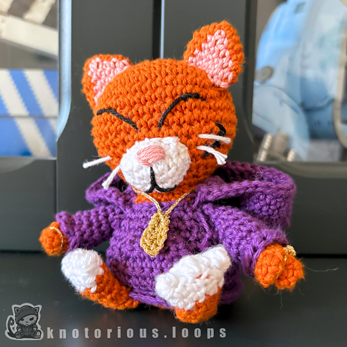 Ravelry: Kanye the Gangsta Cat Amigurumi pattern by knotorious loops