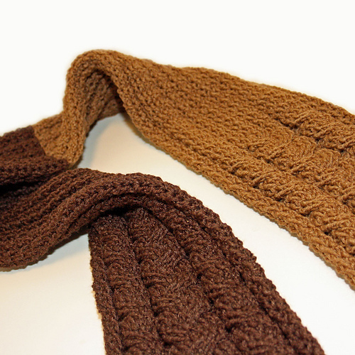 Ravelry: Two Tone Cable Scarf pattern by Kim Miller