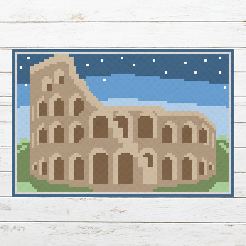 Ravelry: Rome Colosseum C2C Blanket pattern by Hailee Lynn