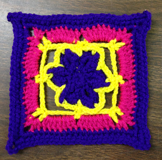 Ravelry: krikket207's Stained Glass Flower 6 inch Square