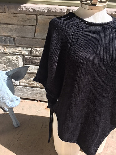 Ravelry: Bulky Machine Knit Side Tie Poncho pattern by Kris Basta - Kriskrafter, LLC