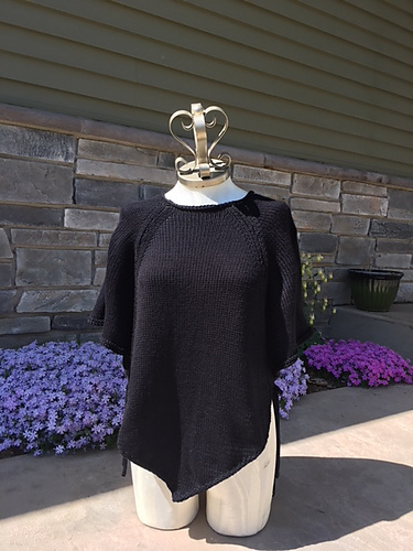 Ravelry: Bulky Machine Knit Side Tie Poncho pattern by Kris Basta - Kriskrafter, LLC