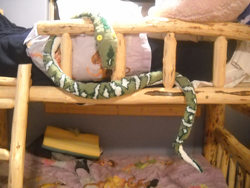 Ravelry: Snaaake! - Emerald Tree Boa pattern by Tabitha Rose