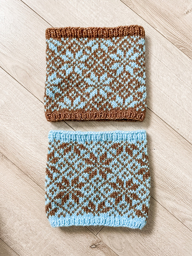 Finished my very first stranded color work/fair isle knitting project ...