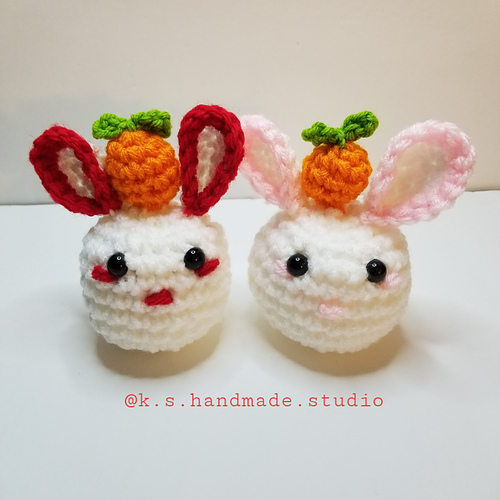 Ravelry: Baby Kagami Mochi Rabbit pattern by Kelsey Lee