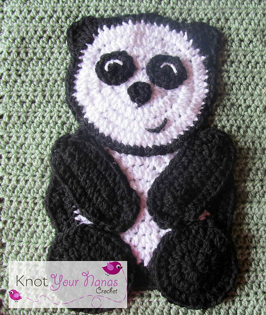 Ravelry: Panda Applique pattern by Teri Heathcote