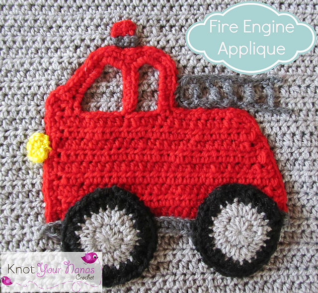 Ravelry: Fire Engine Applique pattern by Teri Heathcote