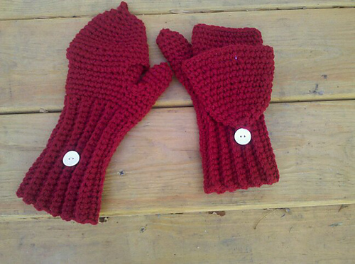 Ravelry: Crochet Flip-Top Mittens pattern by Kylie Marie Brown