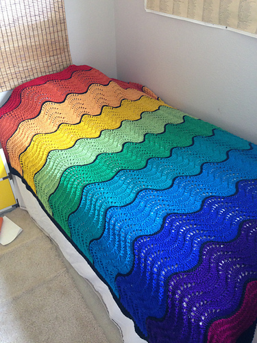 Ravelry: Rainbow Coverlet pattern by Kyre Adept