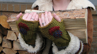 Ravelry: Tunisian crochet color work mitt pattern by Adina Higdon