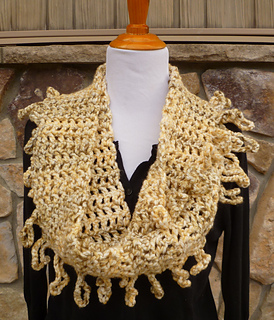 Ravelry: Quick and Easy Fringed Infinity Scarf pattern by Lara Noelle