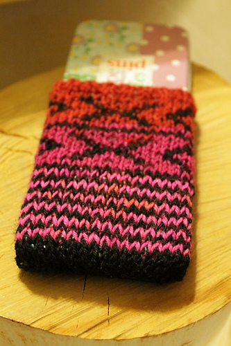 Ravelry: Stained Glass Phone Sock pattern by Lily Morris