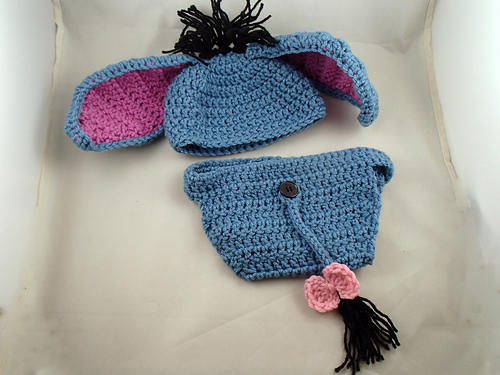 Ravelry: Donkey Baby Hat and Diaper Cover pattern by Nataliya Tirukova
