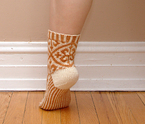Ravelry: Brocade Socks pattern by Lauren Osborne