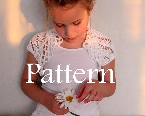 Ravelry: Girls white princess shrug pattern by Laurimuks patterns