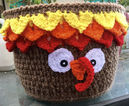 Ravelry: Turkey Yarn Basket pattern by Dorianna Rivelli