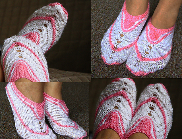 Ravelry: Pinky White Seamless Slipper pattern by Dolly Laishram