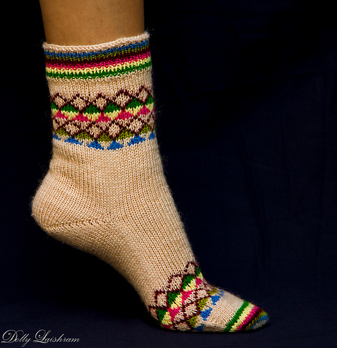 Ravelry: Geometry Crazy Socks pattern by Dolly Laishram Bhardwaj