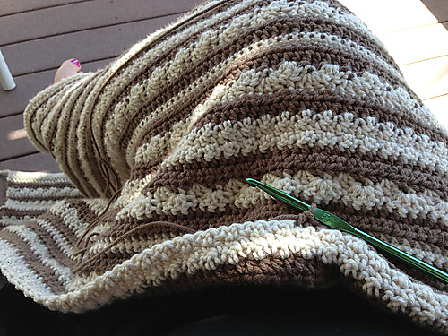 Ravelry: Textured Stripes Throw pattern by Marilyn Losee