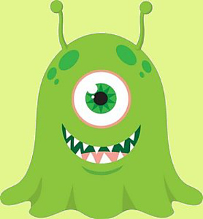 Ravelry: Happy Green Monster Alien Chart pattern by Lea Barrick