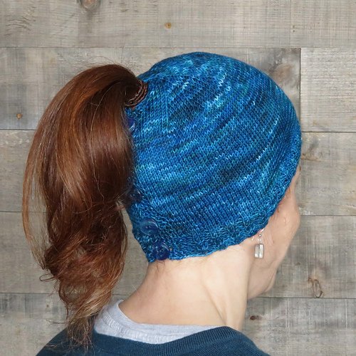 Ravelry: Easy Sock Yarn Ponytail Hat pattern by Lena Mathisson