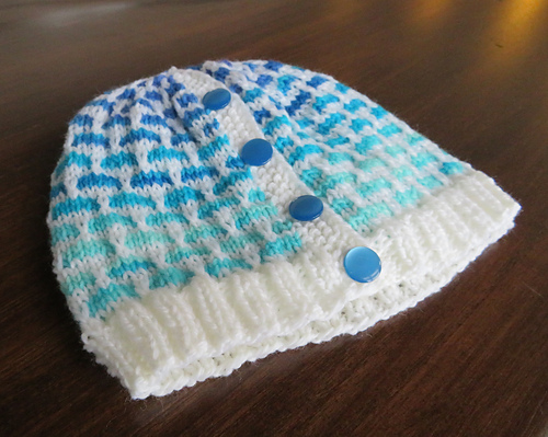 Ravelry: Ombre Bricks Ponytail Hat pattern by Lena Mathisson