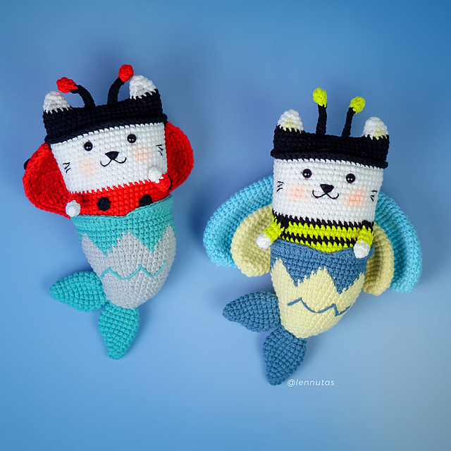 Ravelry: Mermaid Cat The Bugs pattern by Thao Nguyen Lennutas