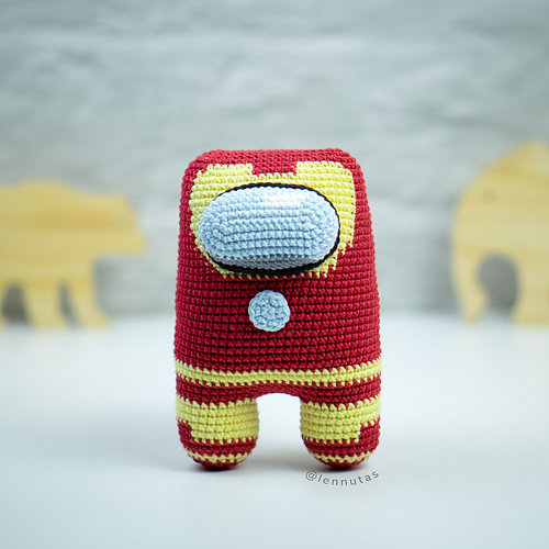 Ravelry: Among Us Ironman pattern by Thao Nguyen Lennutas