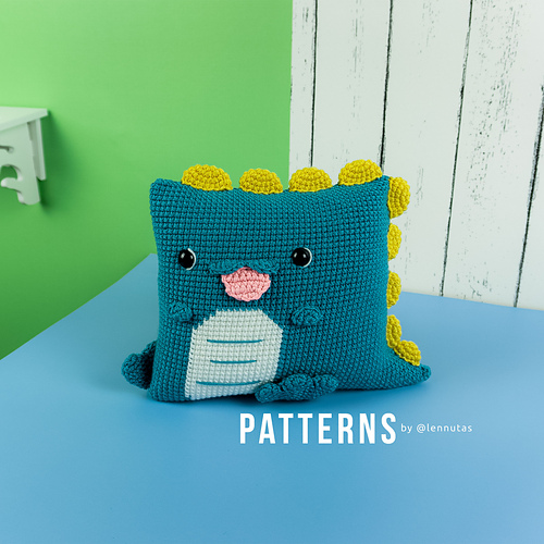 Ravelry: Dinosaur Pillow pattern by Thao Nguyen Lennutas