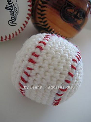 Ravelry: Baseball Paper Weight pattern by Lion Brand Yarn