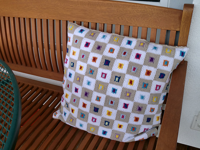 Ravelry: Mini Squares Cushion pattern by Kaffe Fassett
