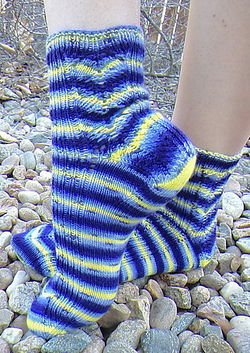 Ravelry: Strata Socks pattern by Laura Fahlin