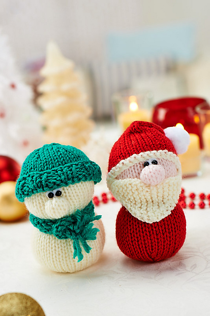 Ravelry: Santa and Snowman pattern by Amanda Berry